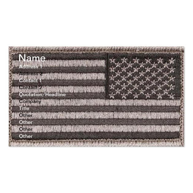 Army Uniform U.S. Flag (UCP Color) Business Cards