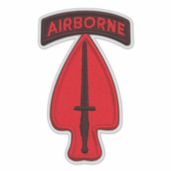 Army USASOC Special Ops Veterans Contour Sticker | Zazzle