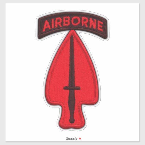 Army USASOC Special Ops Veterans Contour Sticker | Zazzle