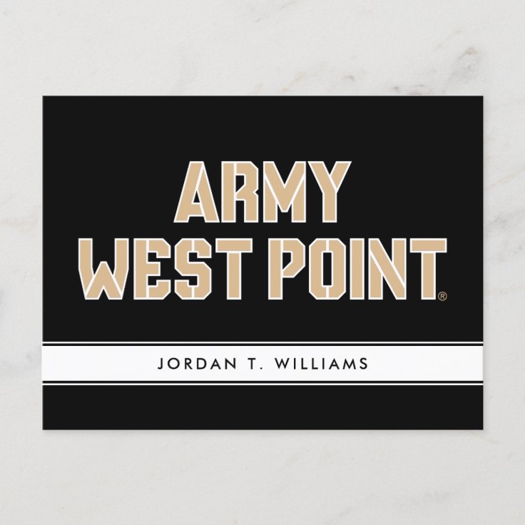 Army West Point Word Mark Invitation Postcard | Zazzle