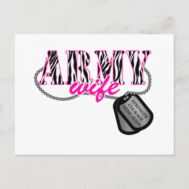 Army Wife Postcard | Zazzle