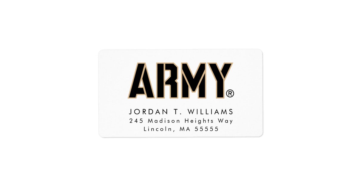 Army Wordmark Label | Zazzle