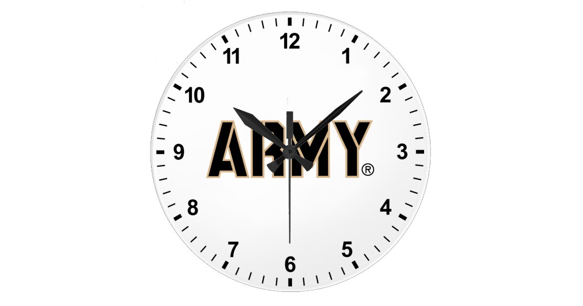 Army Wordmark Large Clock | Zazzle.com