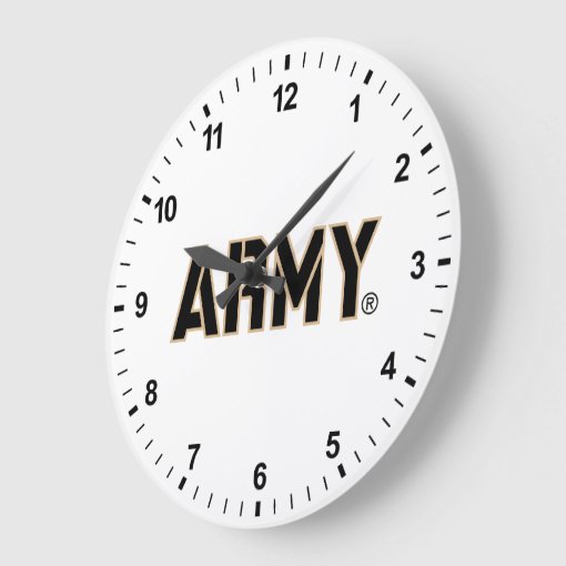 Army Wordmark Large Clock | Zazzle
