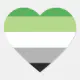 aromantic flag heart sticker | Zazzle