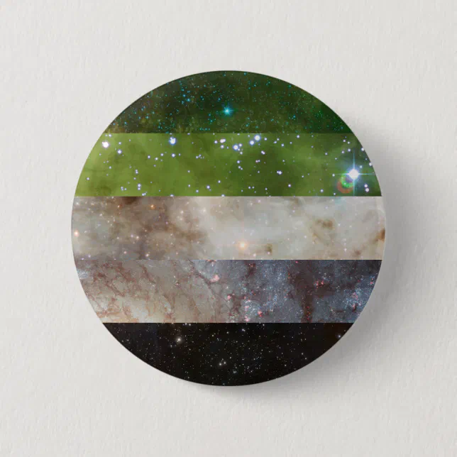 Aromantic nebula flag pin | Zazzle