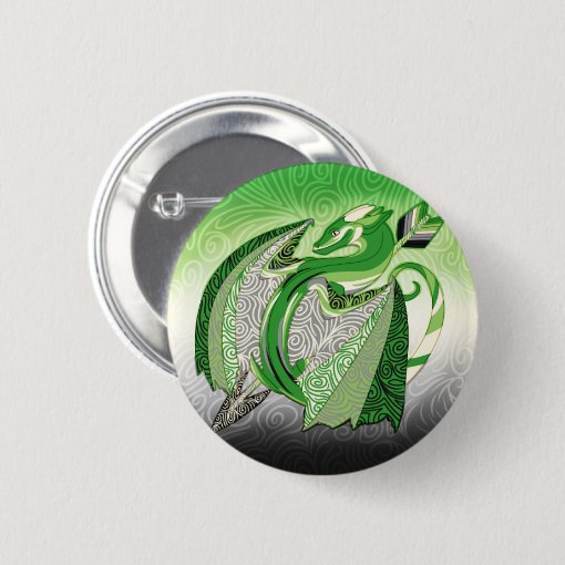 Aromantic Pride Dragon Button | Zazzle