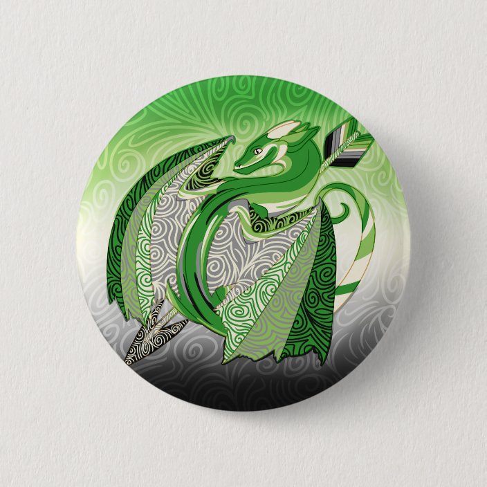Aromantic Pride Dragon Button | Zazzle