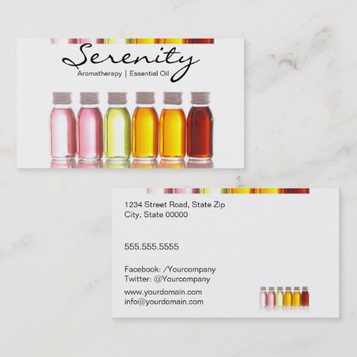 Aromaterapy - Essential Oil Business Card | Zazzle
