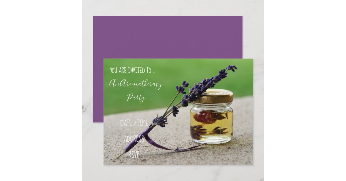 Aromatherapy essential oils party invitation | Zazzle