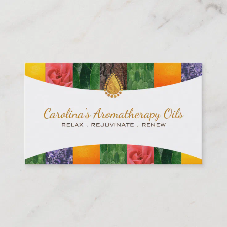 Aromatherapy Oils Slogans Business Cards | Zazzle