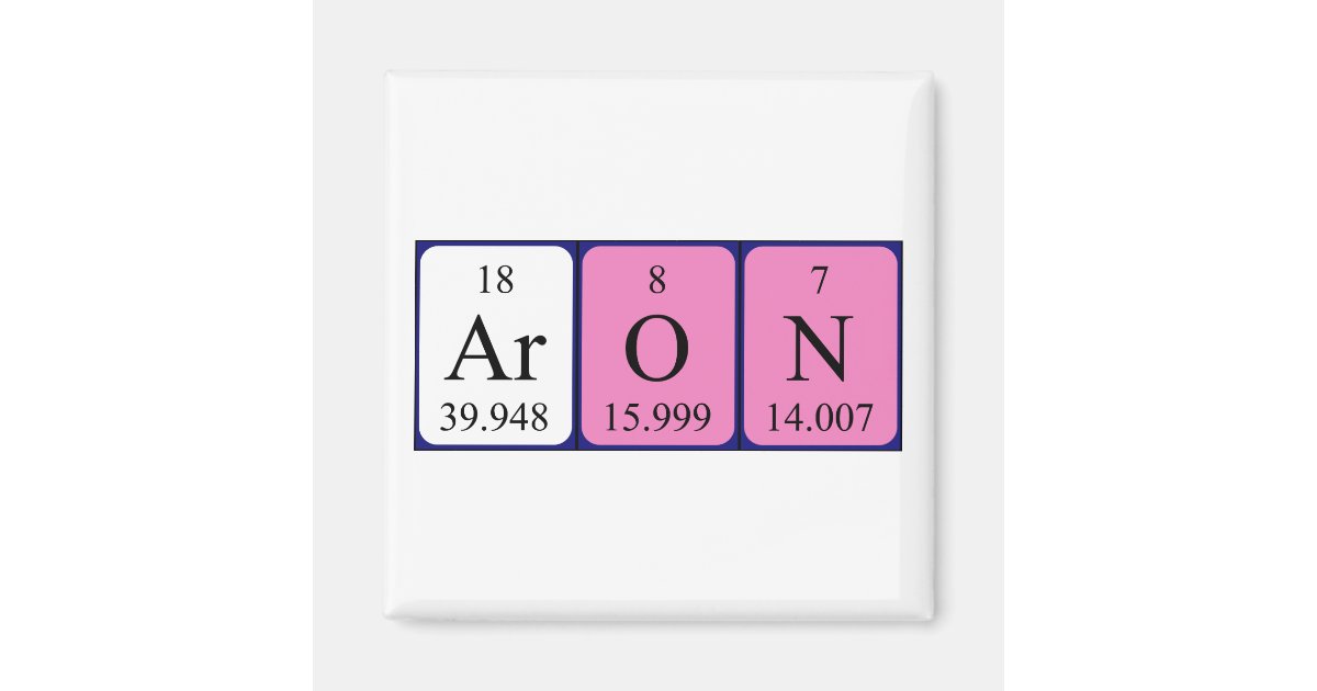 Aron periodic table name magnet | Zazzle