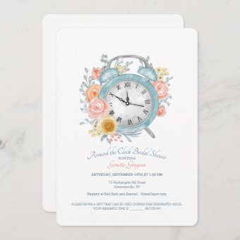 Around the Clock Bridal Shower Invitation | Zazzle