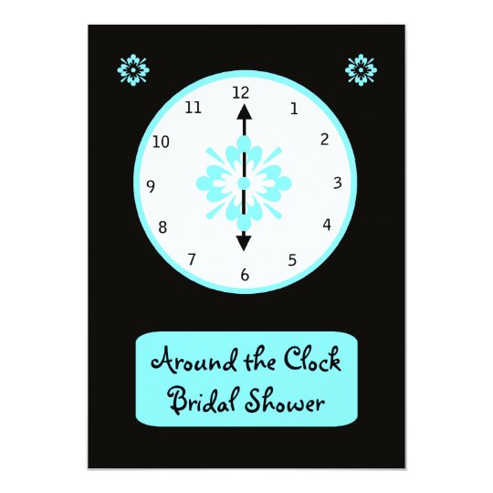 Around the Clock Bridal Shower Invitation -- Blue | Zazzle.com
