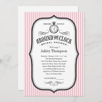 Around The Clock Bridal Shower Invitations | Zazzle