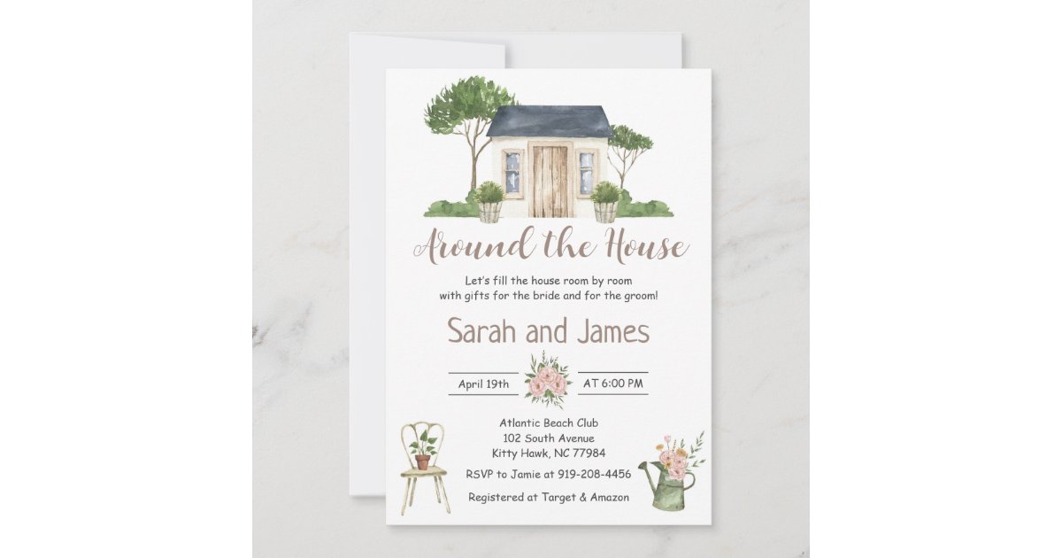 Around the House Couples Bridal Shower Invitation | Zazzle