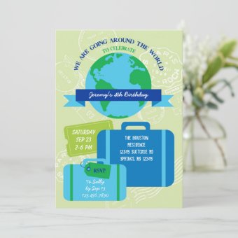 Around The World Invitation | Zazzle