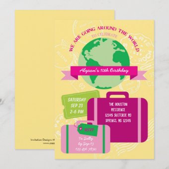 Around The World Invitation | Zazzle