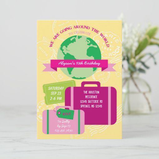 Around The World Invitation | Zazzle