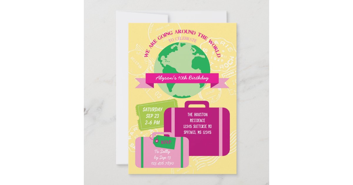 Around The World Invitation | Zazzle