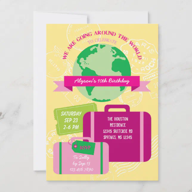 Around The World Invitation | Zazzle