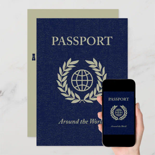 around the world passport invitation | Zazzle