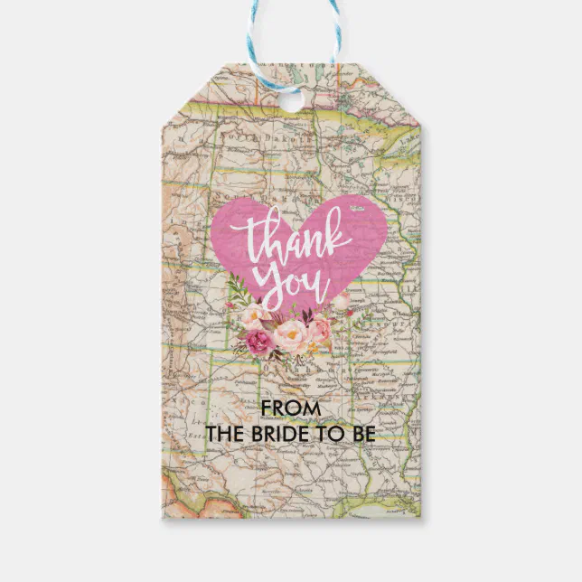 Around the world thank you tag | Zazzle