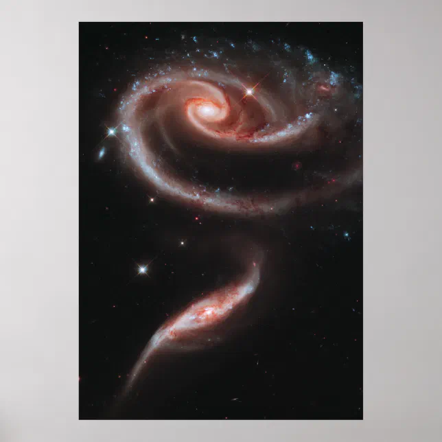 Arp 273 Interacting Galaxies (Hubble Telescope) Poster | Zazzle