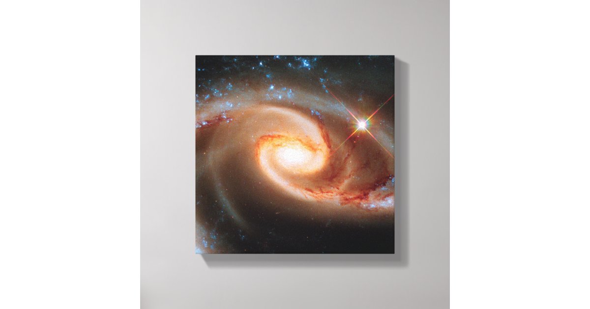Arp 273 Rose Galaxies Hubble Outer Space Photo Canvas Print | Zazzle