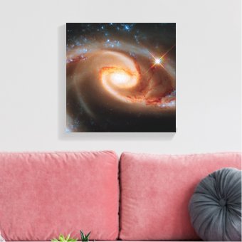 Arp 273 Rose Galaxies Hubble Outer Space Photo Canvas Print | Zazzle