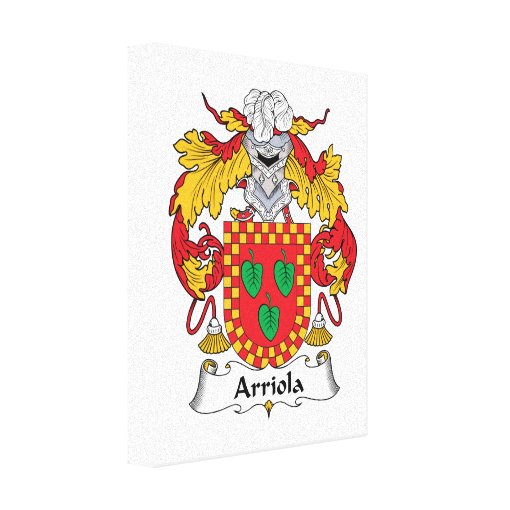 Arriola Family Crest Canvas Print | Zazzle