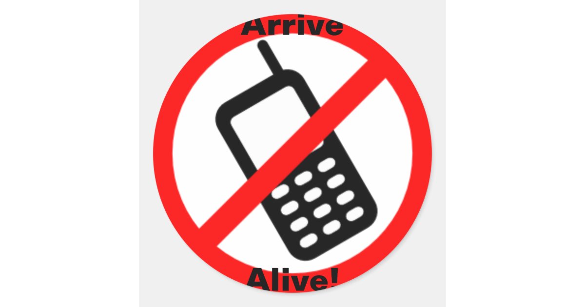 Arrive Alive! Large Round Sticker | Zazzle