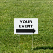 Arrow direction event sign template | Zazzle