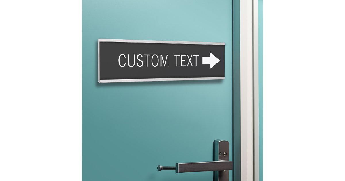 Arrow Direction Sign with Custom Text - RIGHT | Zazzle