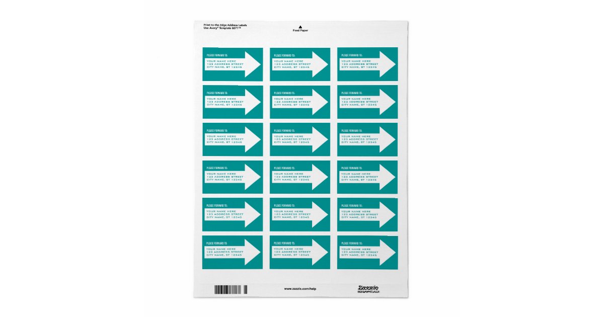 Arrow Forwarding Address Label | Zazzle