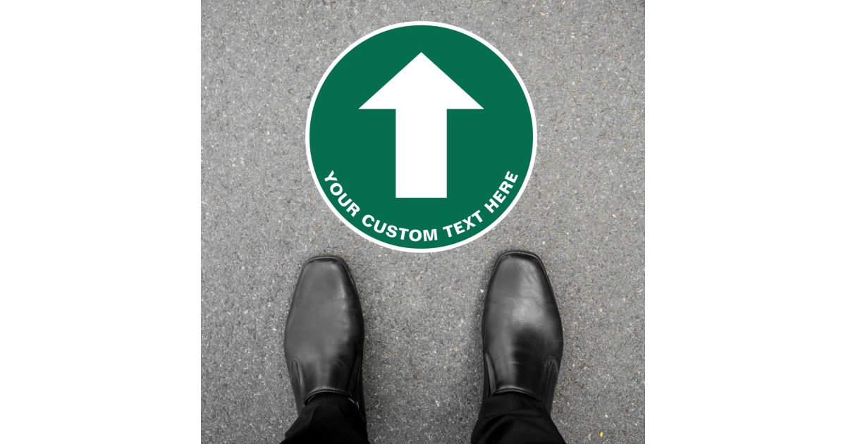 Arrow Simple Directional Green Floor Decals | Zazzle