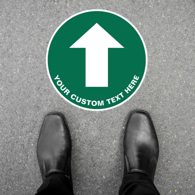 Arrow Simple Directional Green Floor Decals | Zazzle