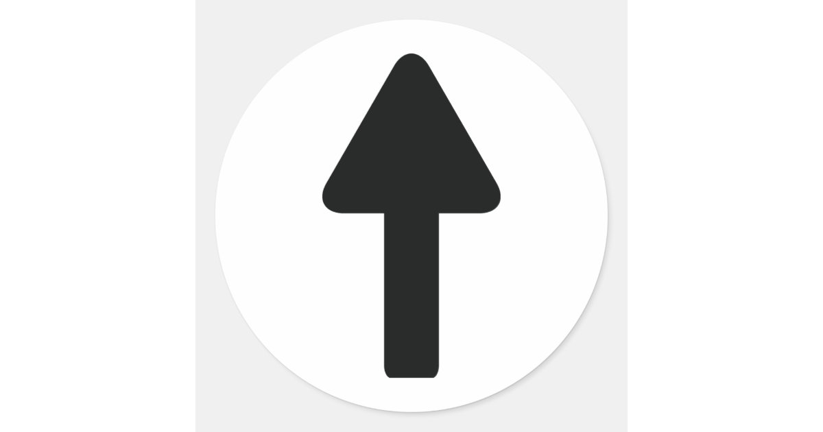arrow up icon classic round sticker | Zazzle