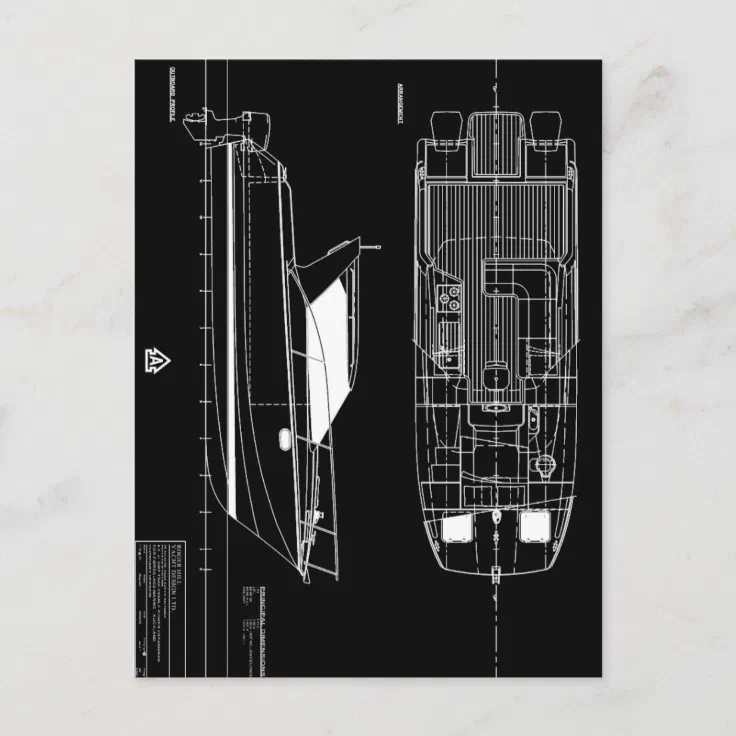 ArrowCat 30 General Arrangement Line Drawing Postcard | Zazzle