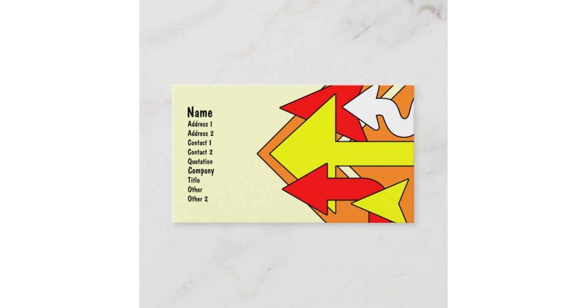 Arrows Business Card | Zazzle