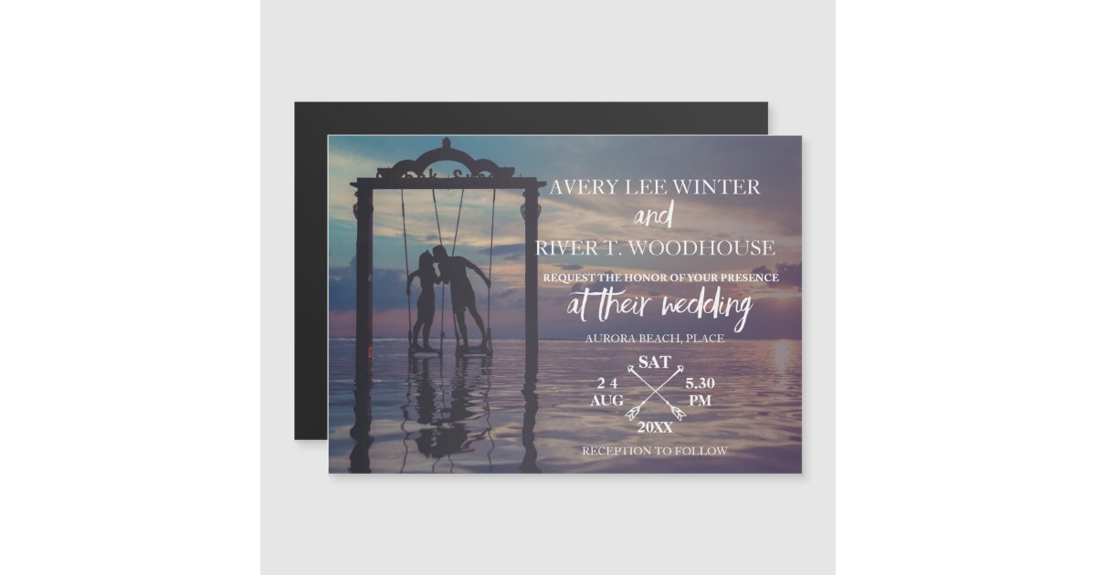 Arrows Photo Card Wedding Invite | Zazzle