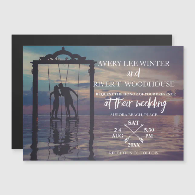 Arrows Photo Card Wedding Invite | Zazzle