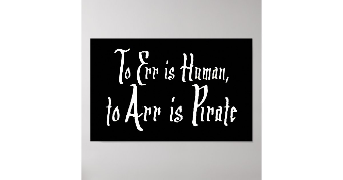 Arrr Pirate Poster | Zazzle