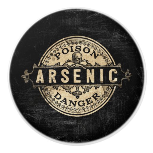 Arsenic Vintage Style Poison Label Ceramic Knob | Zazzle