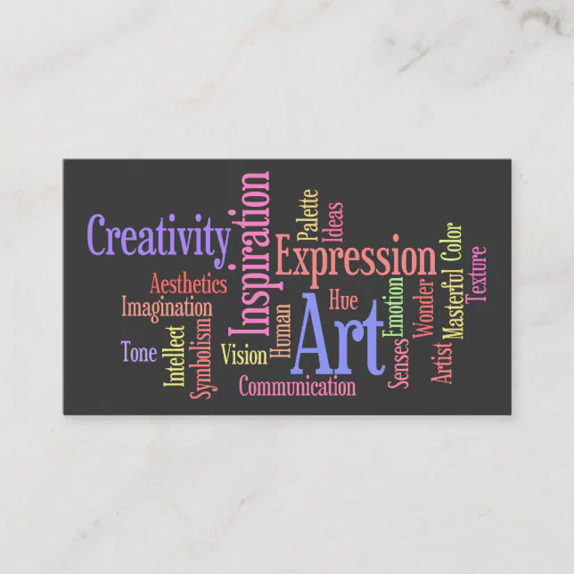 Art and Inspiration Business Card for Creative Pro | Zazzle