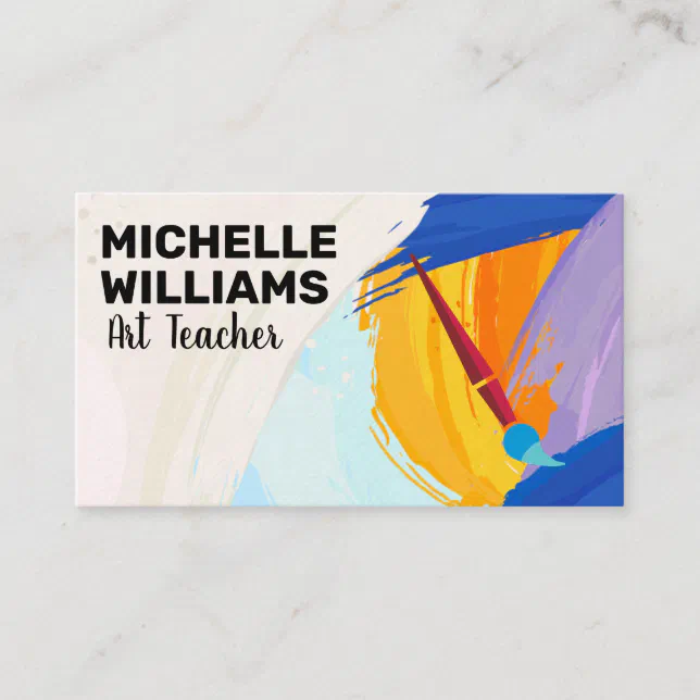 Art Brushes | Creative Background Business Card | Zazzle