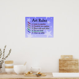 Art Class Rules Poster | Zazzle