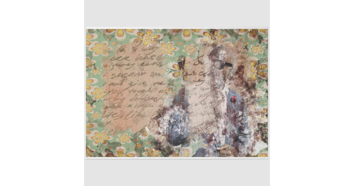 Art Collage 12 Background 20x30 Decoupage Tissue Paper | Zazzle