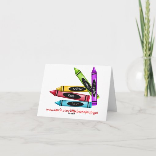 Art Crayons Thank you Note cards | Zazzle