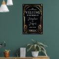 Art Deco 1920s Black and Gold Welcome Sign | Zazzle